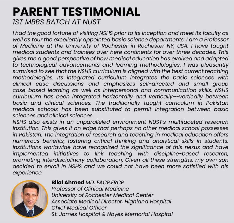 Medical College, Pakistan | NUST School of Health Sciences"