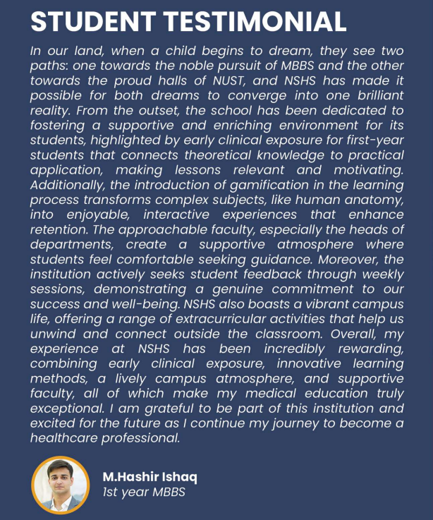 Medical College, Pakistan | NUST School of Health Sciences"